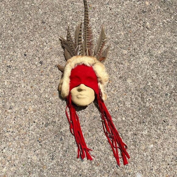 No Brand | Accents | Native Americanindian Mask Rabbit Fur Turkey ...
